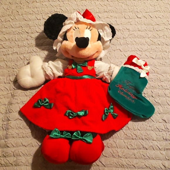 Disney | Toys | Disney Christmas Minnie Mouse Plush | Poshmark